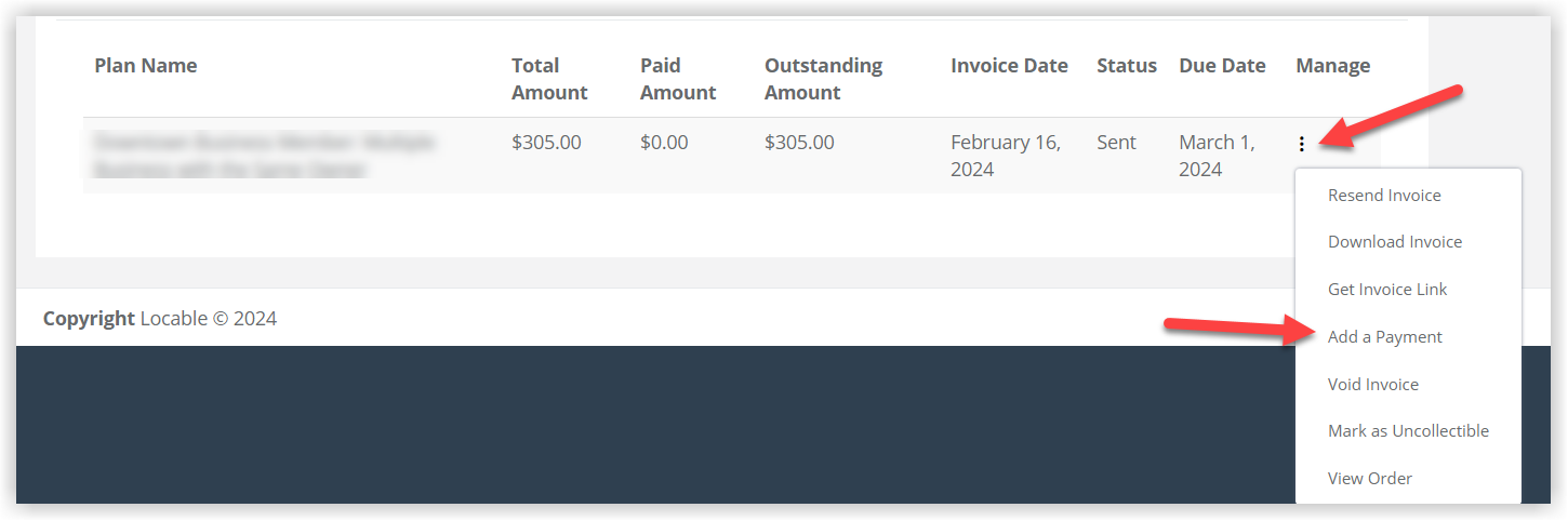 How to Manually Apply a Payment to your Membership Invoices