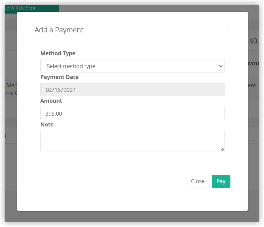 How to Manually Apply a Payment to your Membership Invoices
