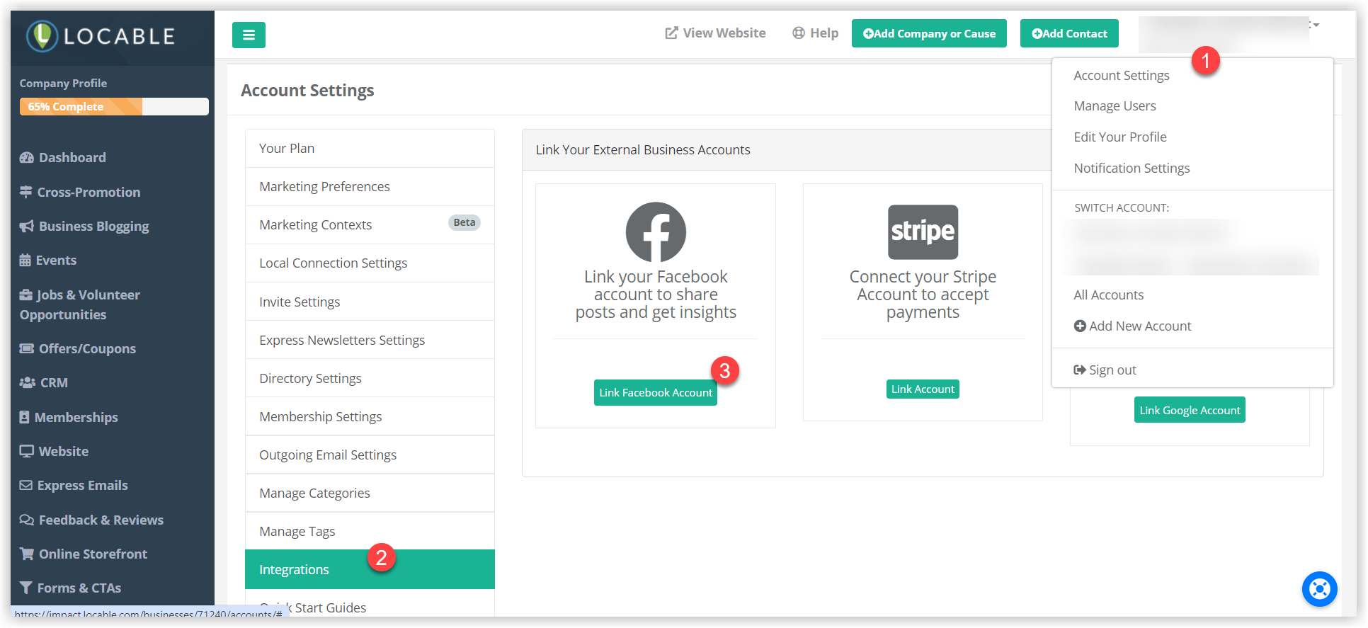 How to Link your Facebook Page to your Locable Account